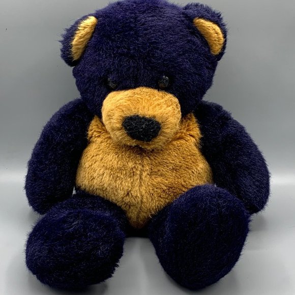 Dakin | Toys | Vtg Dakin 992 Navy Tan Rare Plush Teddy Bear | Poshmark